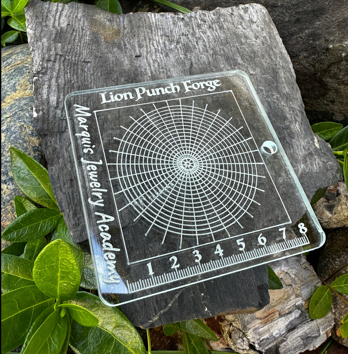 Circle pattern grid template (Acrylic) — Lion Punch Forge