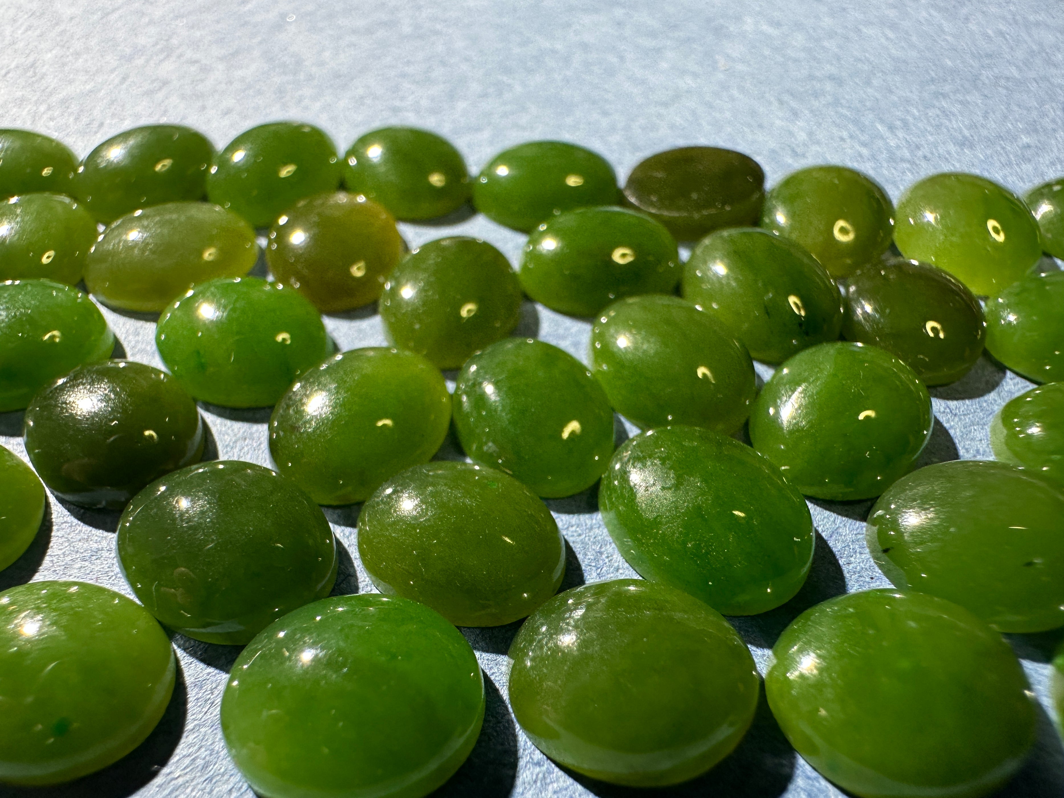 Taiwanese Jade cabochon ovals 8X10 — Lion Punch Forge