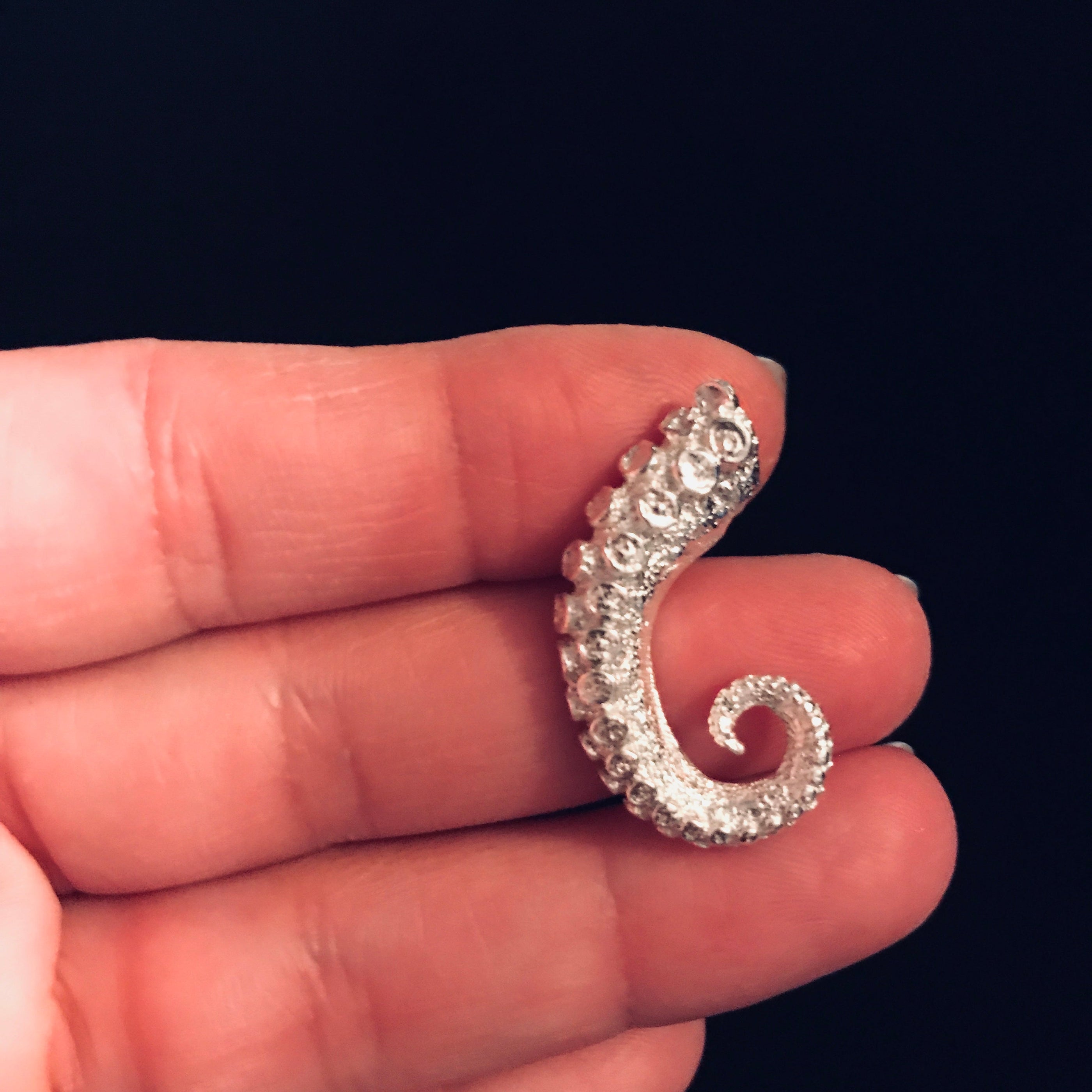 Cast Curled Octopus Tentacle for Jewelry Design — Lion Punch Forge