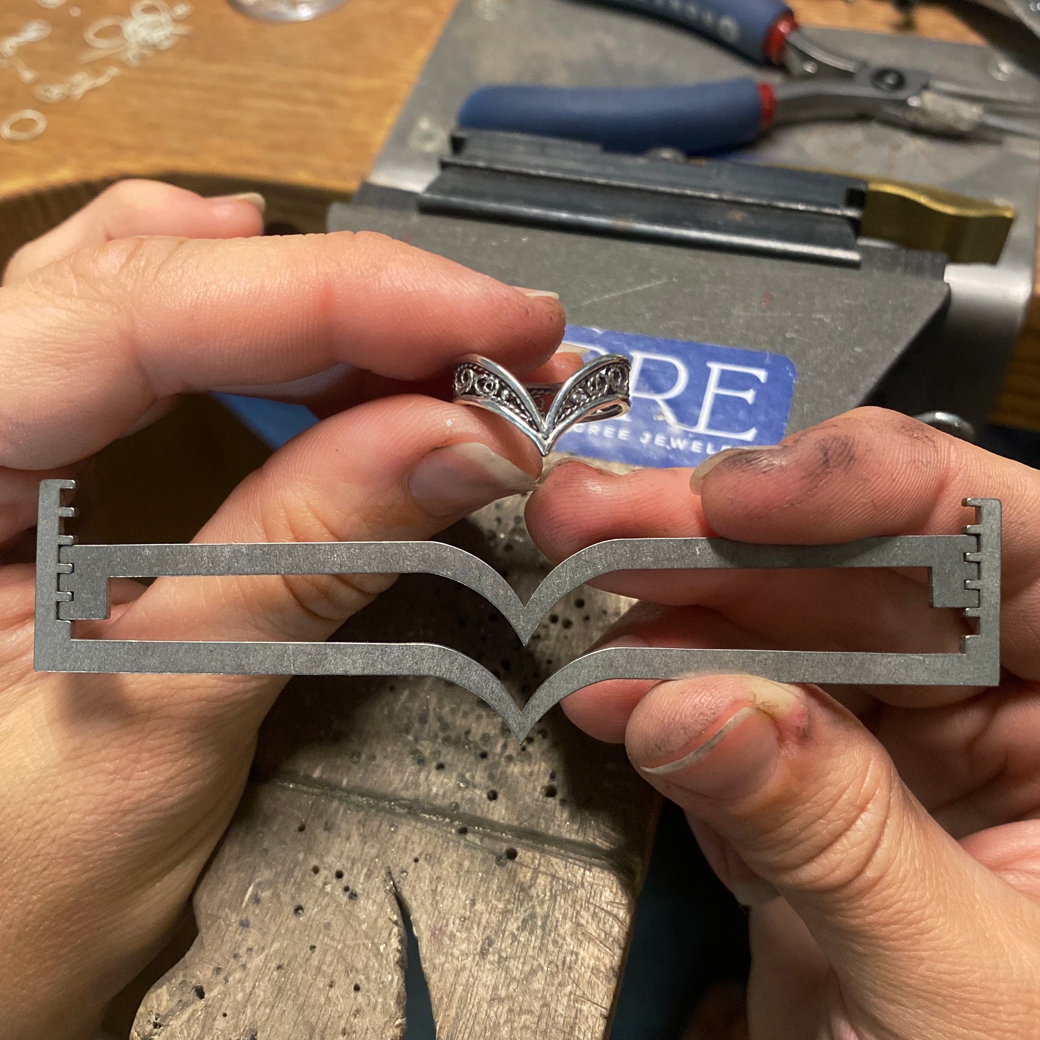 Wishbone Ring Band Soldering Stencils — Lion Punch Forge