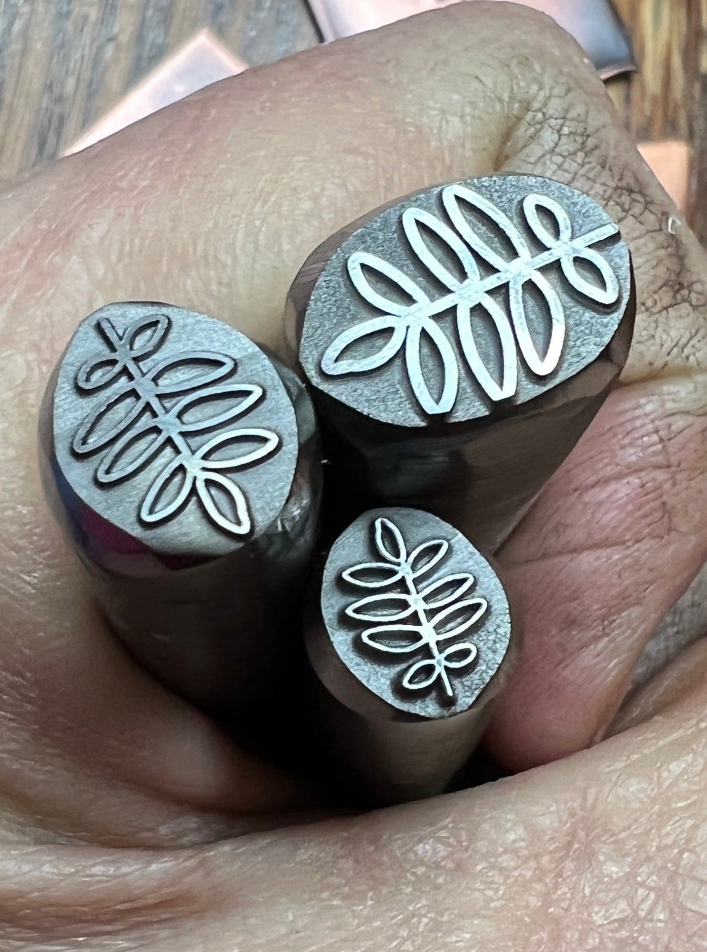 Rowan Leaves Stamp — Lion Punch Forge