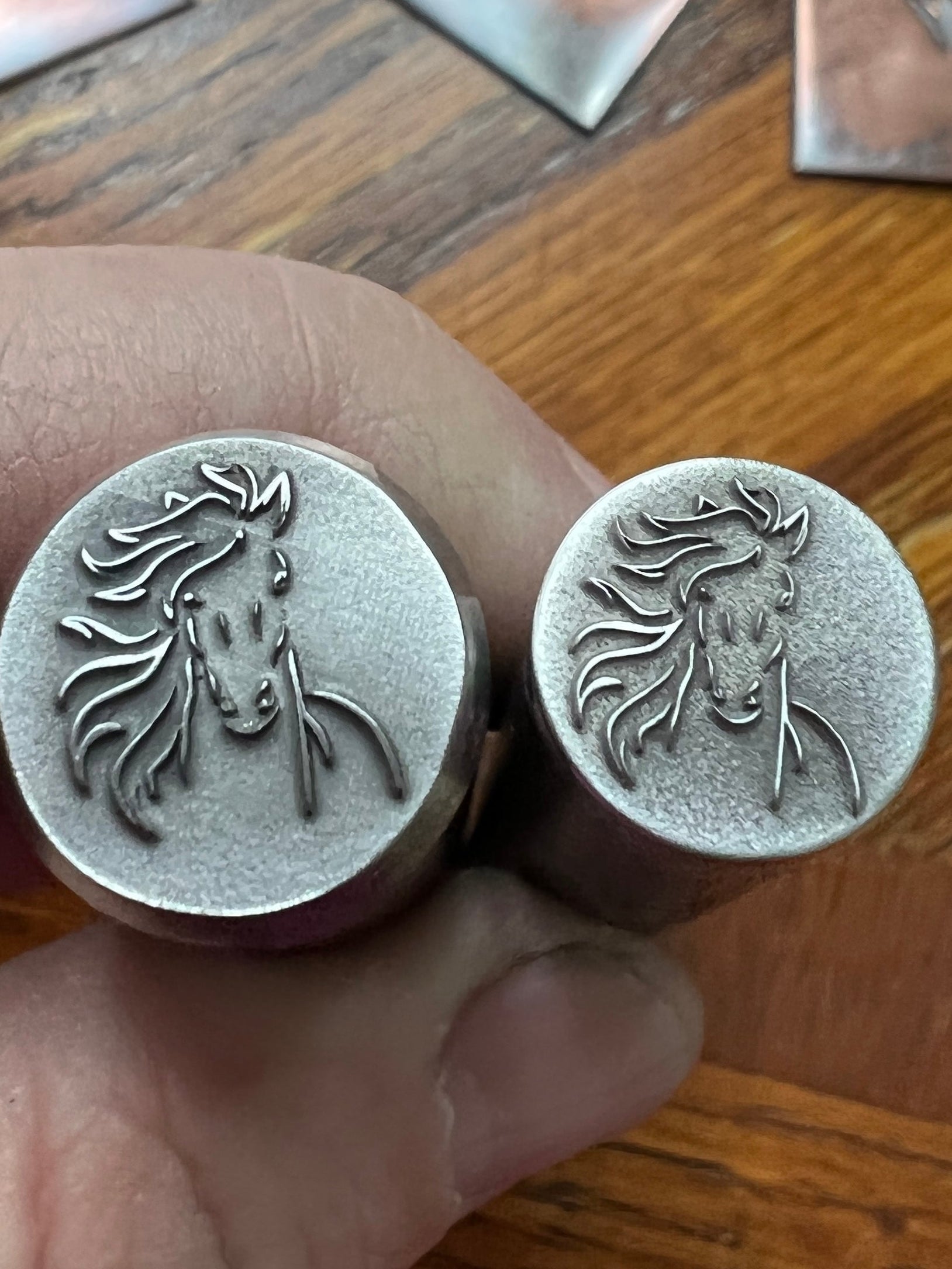 Horse in the Wind stamp — Lion Punch Forge