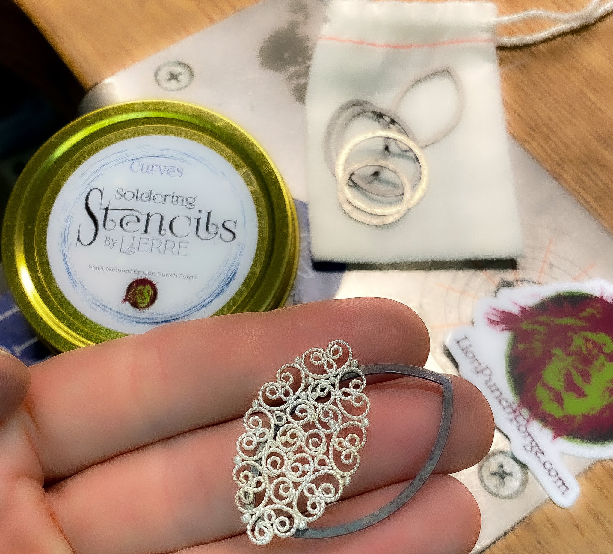 Soldering Stencils Curves — Lion Punch Forge